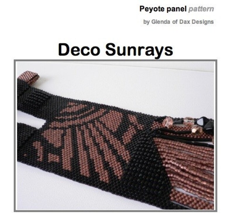 Deco Sunrays Peyote Panel: Instant Downloadable Pattern PDF - Etsy