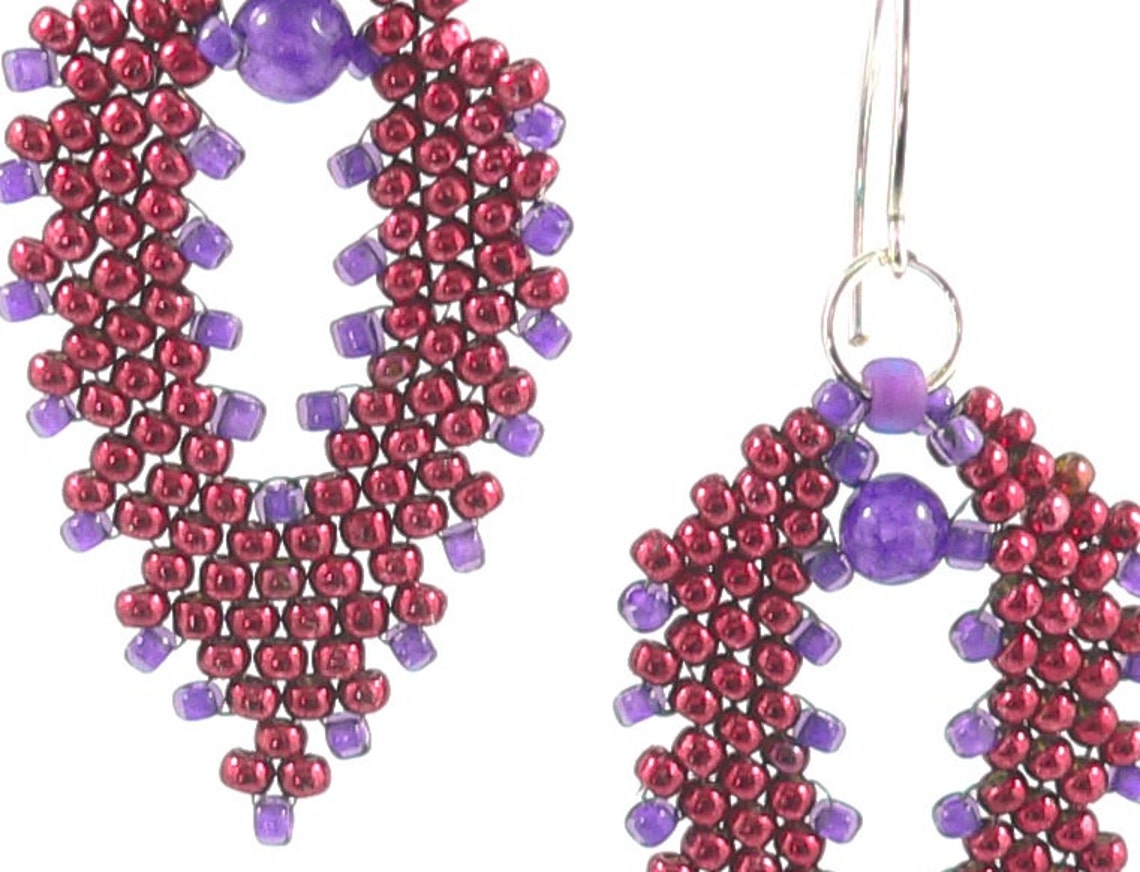 Russian Leaves Peyote Beadweaving Stitch Variation Tutorial ...