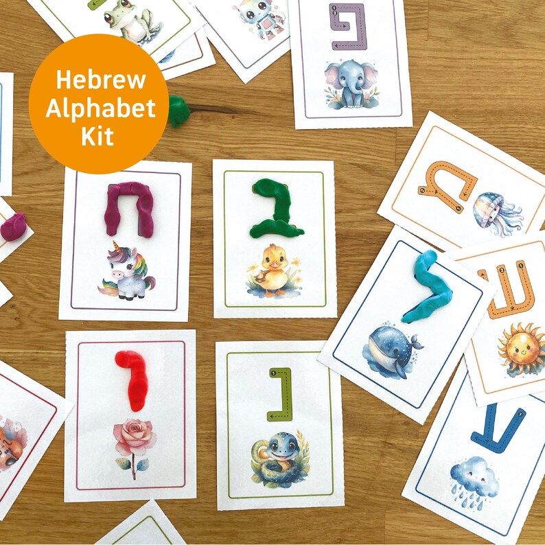 Hebrew Alphabet Kit Pdf, Hebrew Alphabet Flashcards, Hebrew Alphabet ...