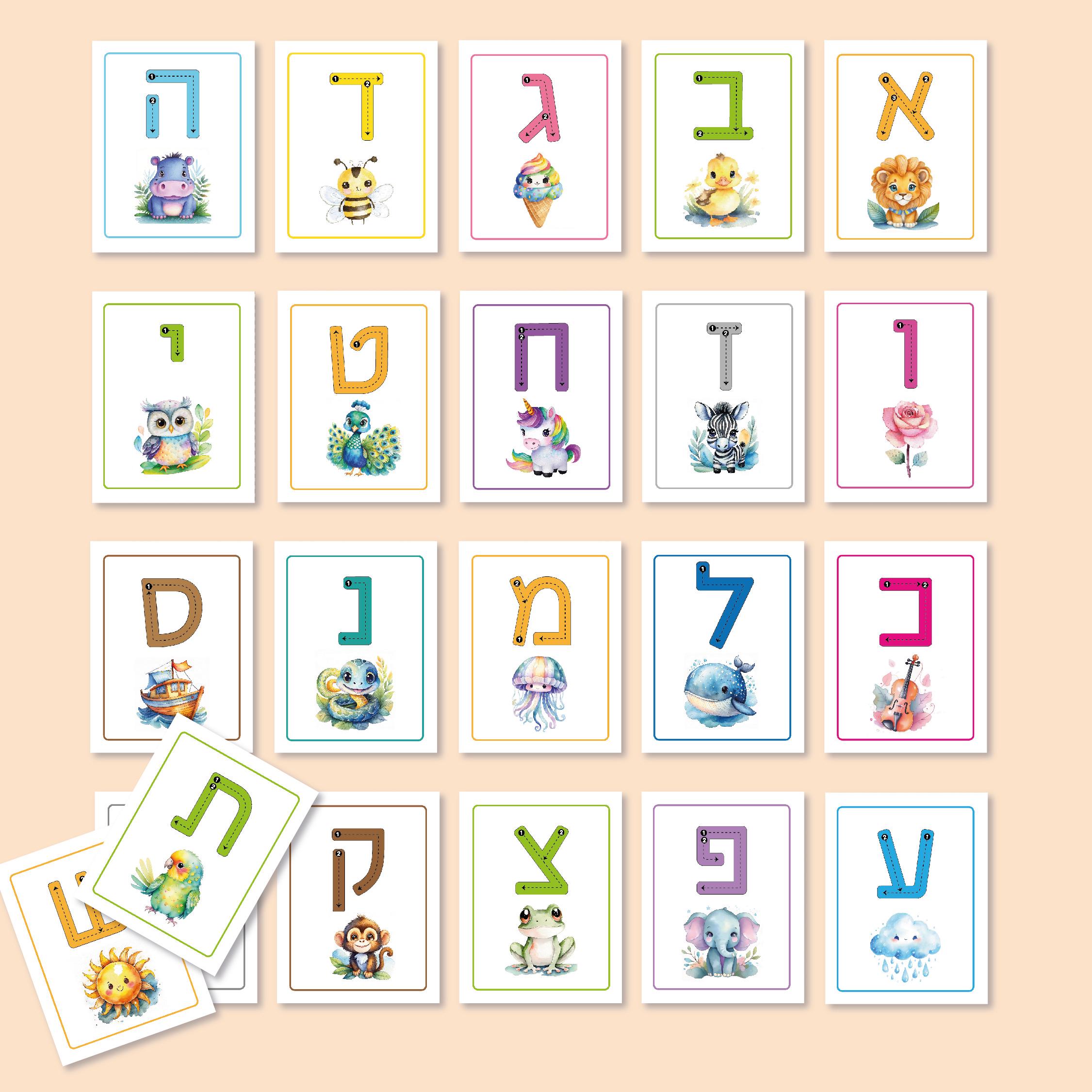 Hebrew Alphabet Kit Pdf, Hebrew Alphabet Flashcards, Hebrew Alphabet ...