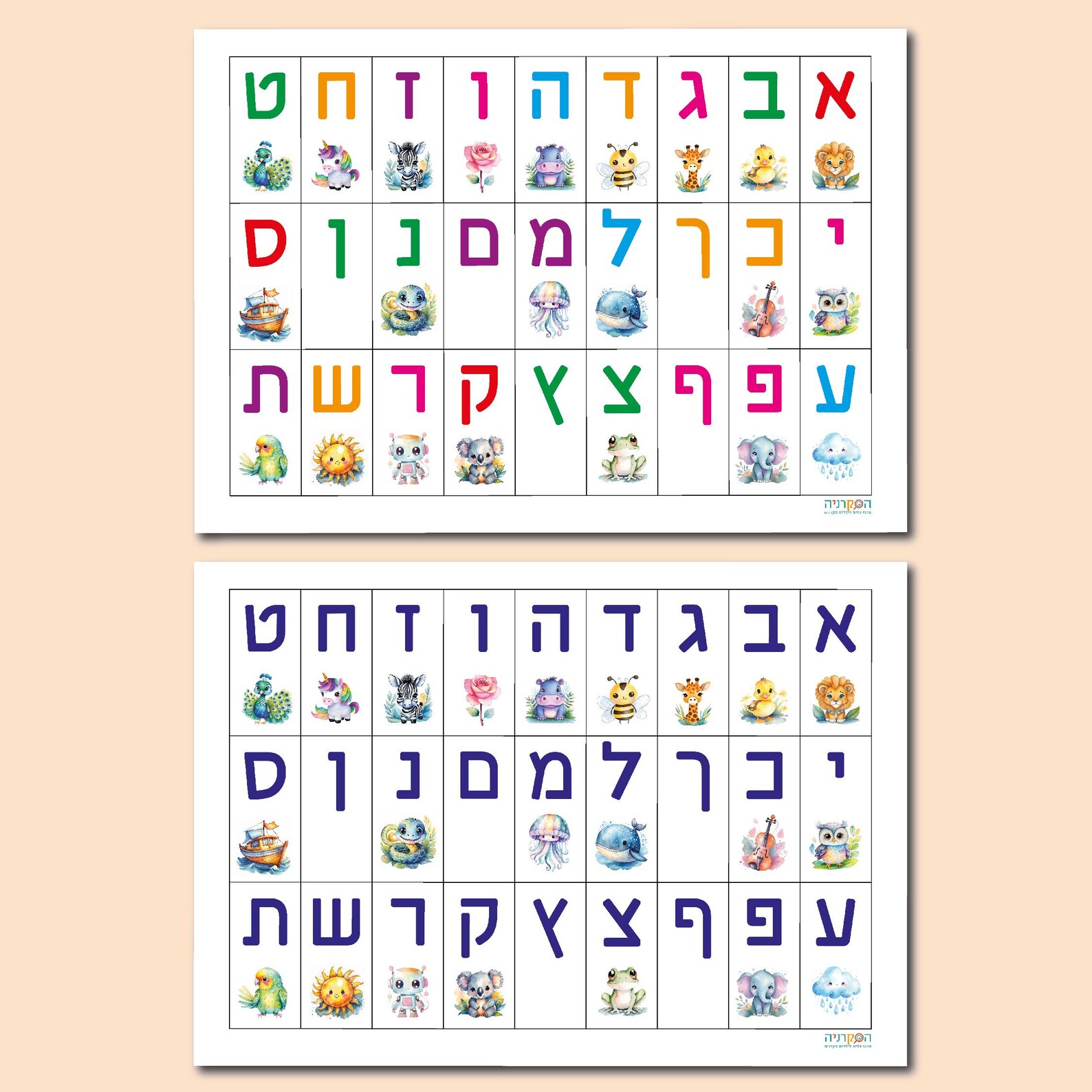 Hebrew Alphabet Kit Pdf, Hebrew Alphabet Flashcards, Hebrew Alphabet ...