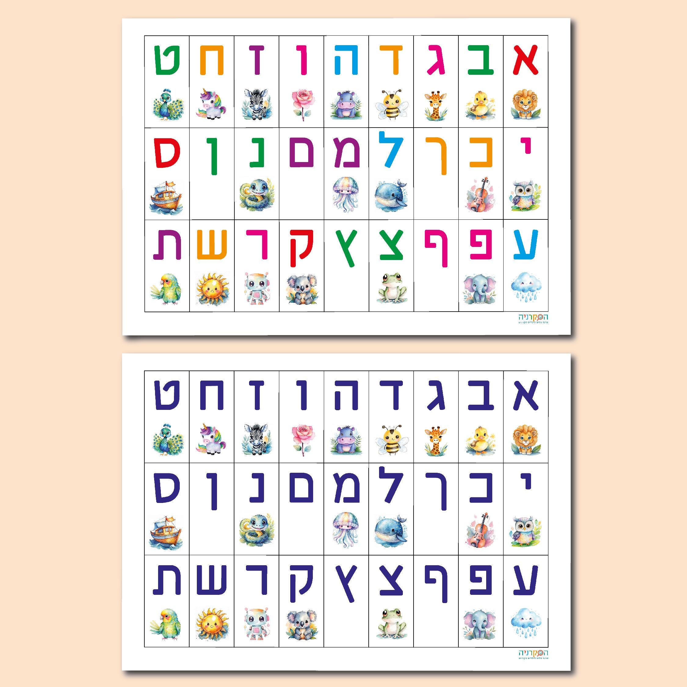 Hebrew Alphabet Kit Pdf, Hebrew Alphabet Flashcards, Hebrew Alphabet ...
