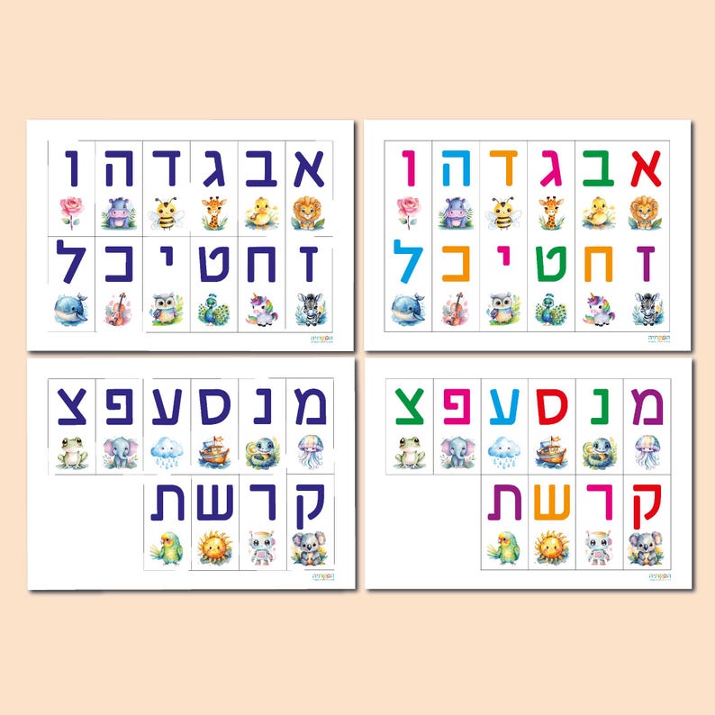 Hebrew Alphabet Kit Pdf, Hebrew Alphabet Flashcards, Hebrew Alphabet ...