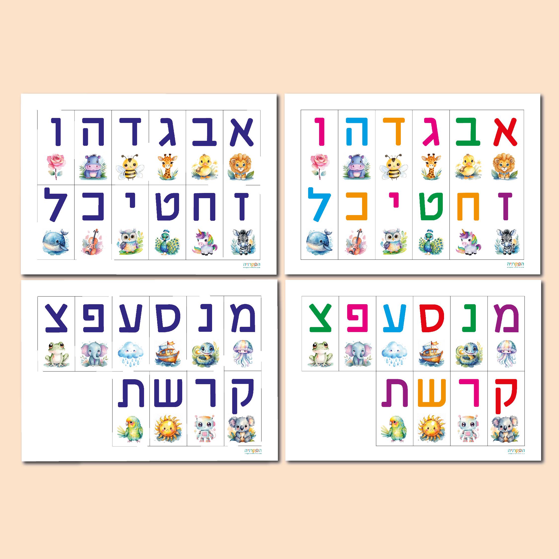 Hebrew Alphabet Kit Pdf, Hebrew Alphabet Flashcards, Hebrew Alphabet ...