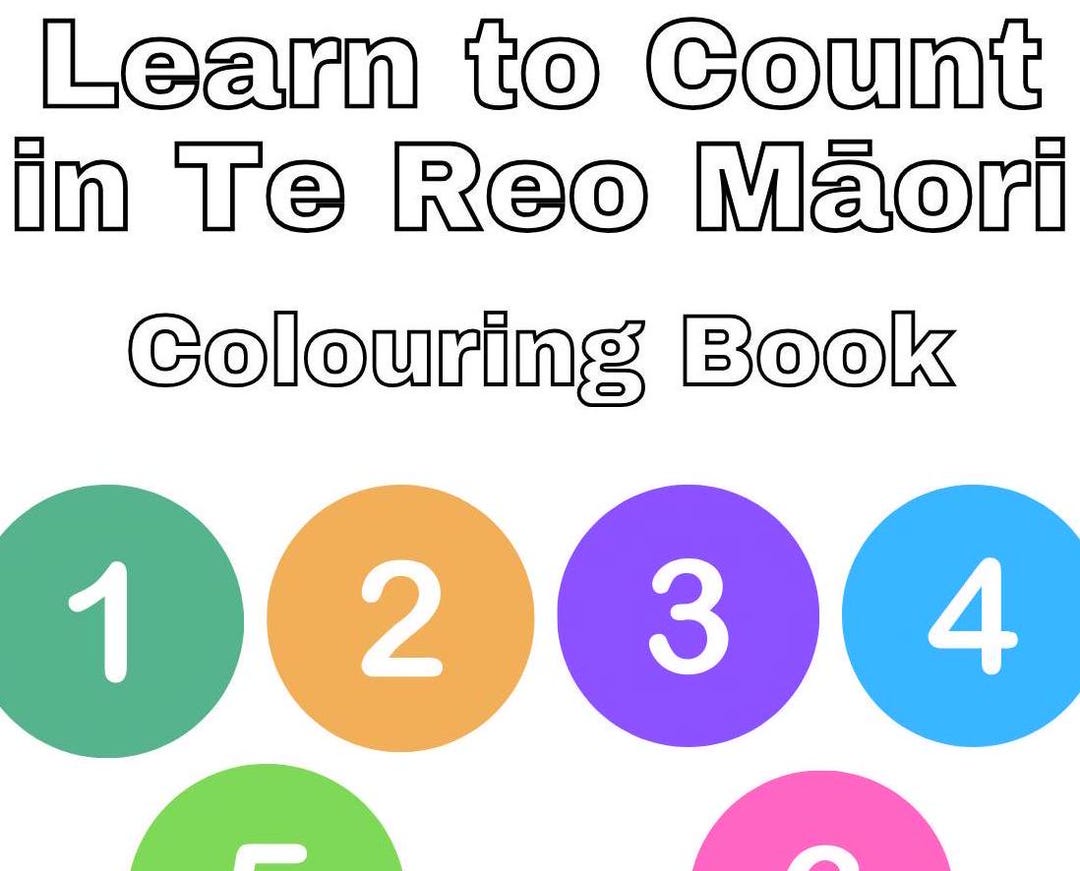 Counting in Maori Colouring Book | Fun Learning - Etsy