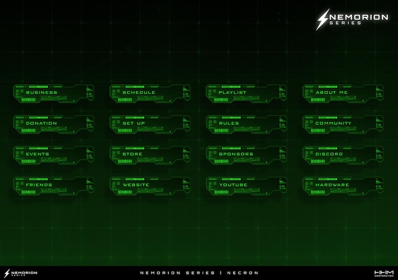 Nemorion Series Necron | Overlay Streaming Package | Twitch, Kick, OBS ...