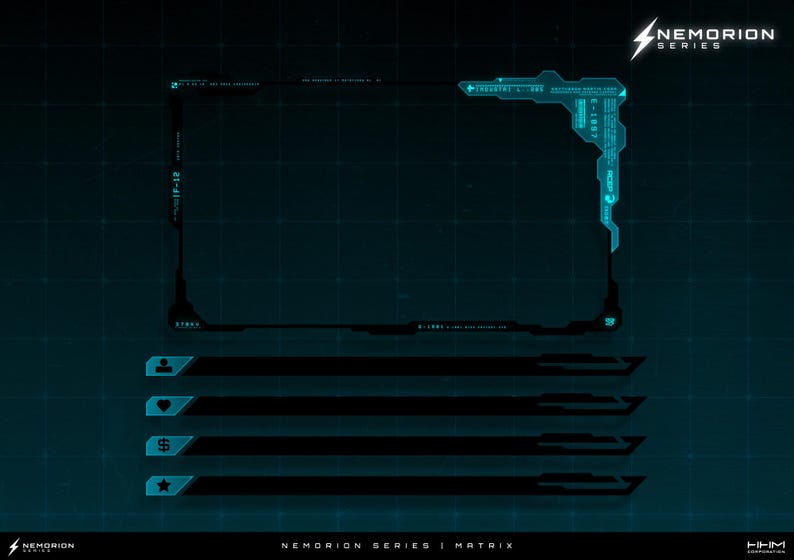 Nemorion Series Matrix | Overlay Streaming Package | Twitch, Kick, OBS ...