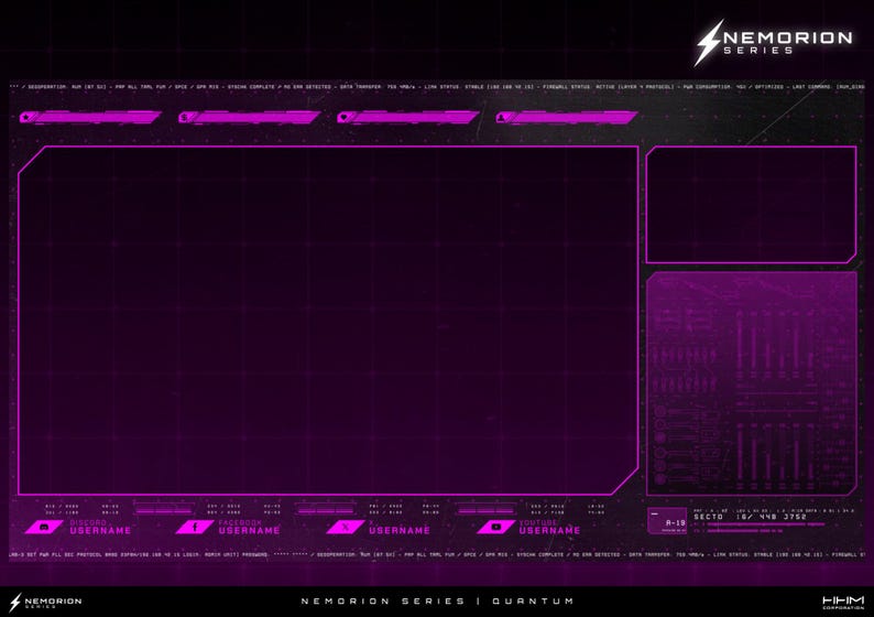 Nemorion Series Quantum | Overlay Streaming Package | Twitch, Kick, OBS ...