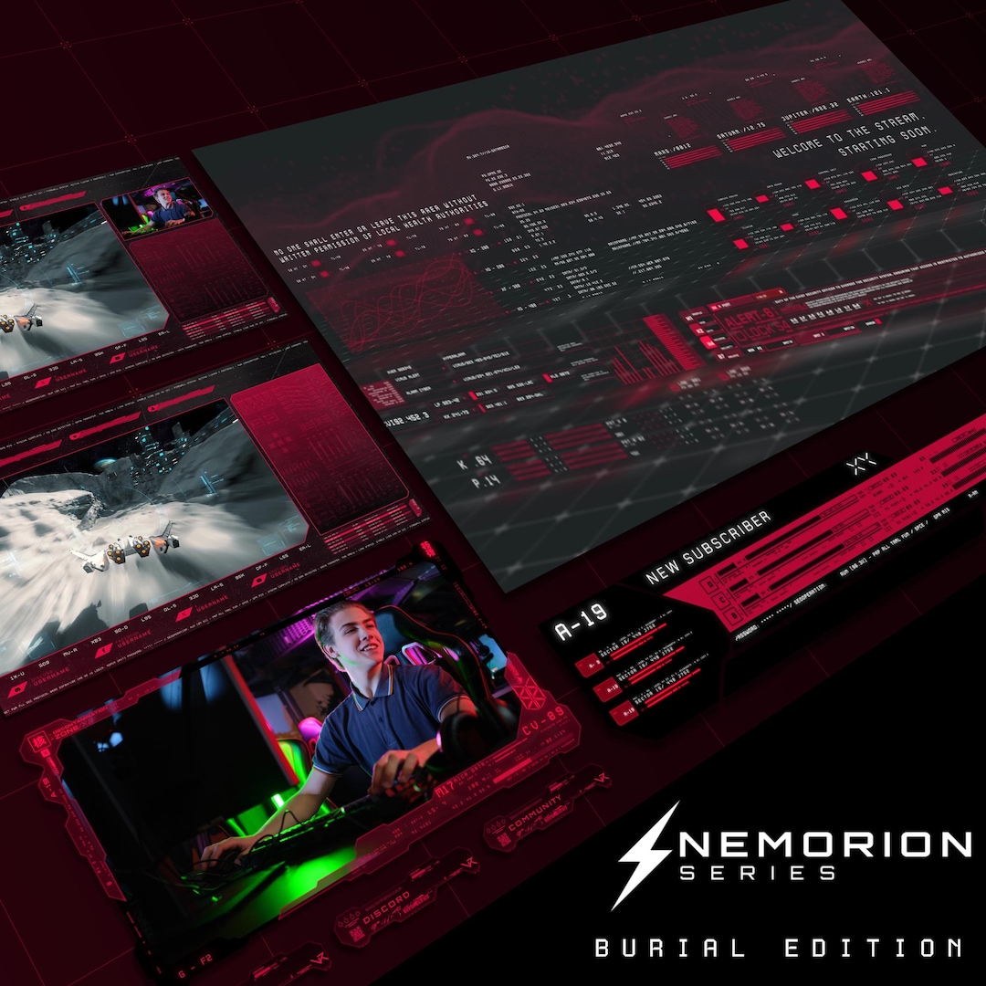 Nemorion Series Burial | Overlay Streaming Package | Twitch, Kick, OBS ...