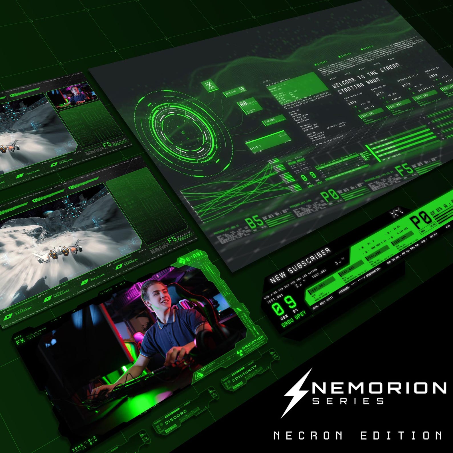 Nemorion Series Necron | Overlay Streaming Package | Twitch, Kick, OBS ...