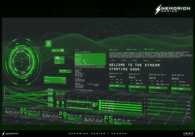 Nemorion Series Necron | Overlay Streaming Package | Twitch, Kick, OBS ...