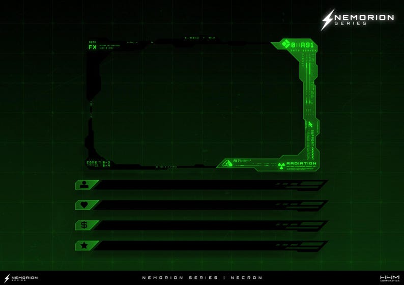 Nemorion Series Necron | Overlay Streaming Package | Twitch, Kick, OBS ...