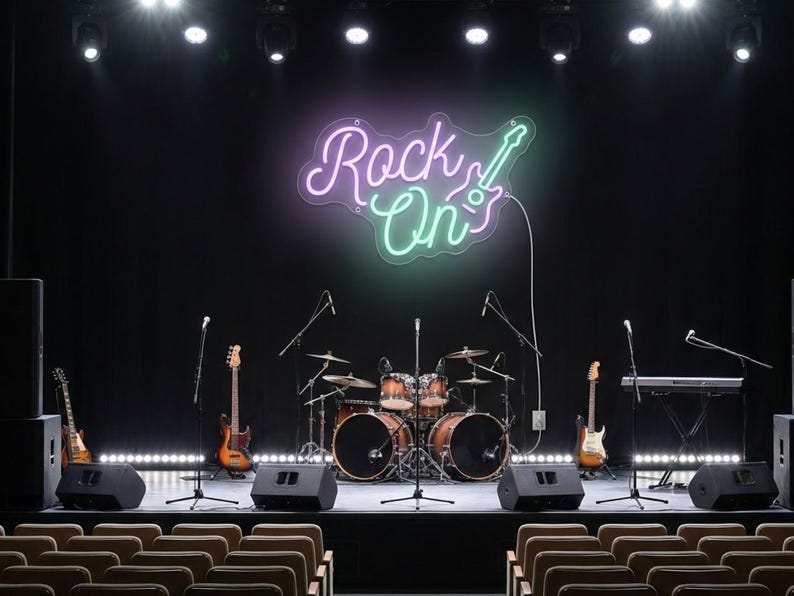 Custom Music Neon Sign | Studio, Band, Event LED Decor - Etsy