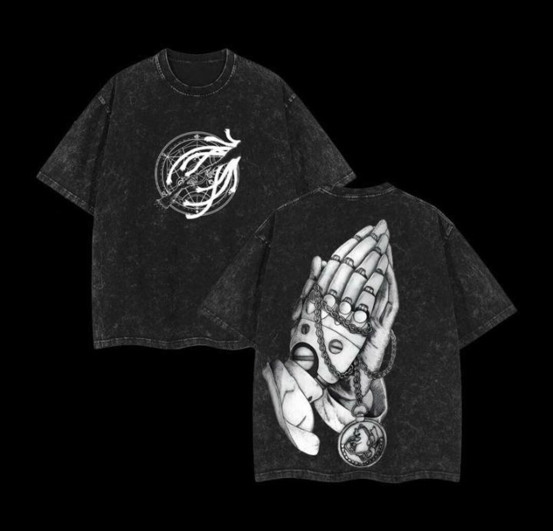 Anime Vintage Washed Mechanical Faith T-shirt, Dark Anime Shirt, Anime ...