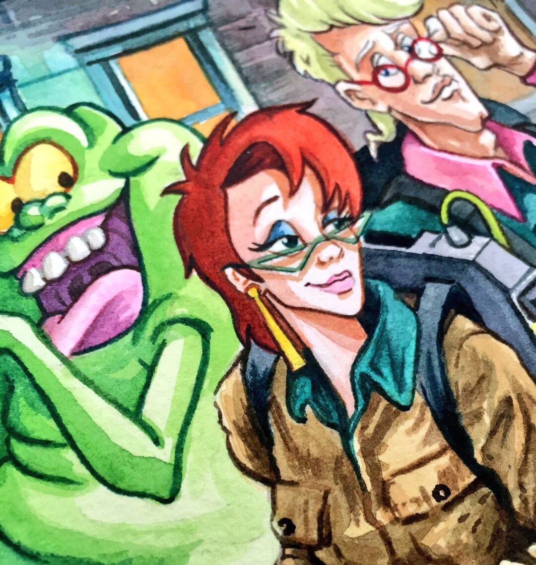 The Real Ghostbusters Fanart Original Watercolour Painting - Janine ...