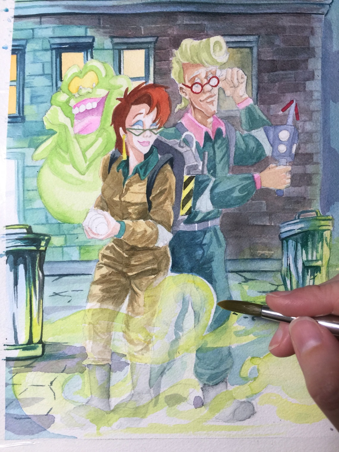 The Real Ghostbusters Fanart Original Watercolour Painting - Etsy Hong Kong