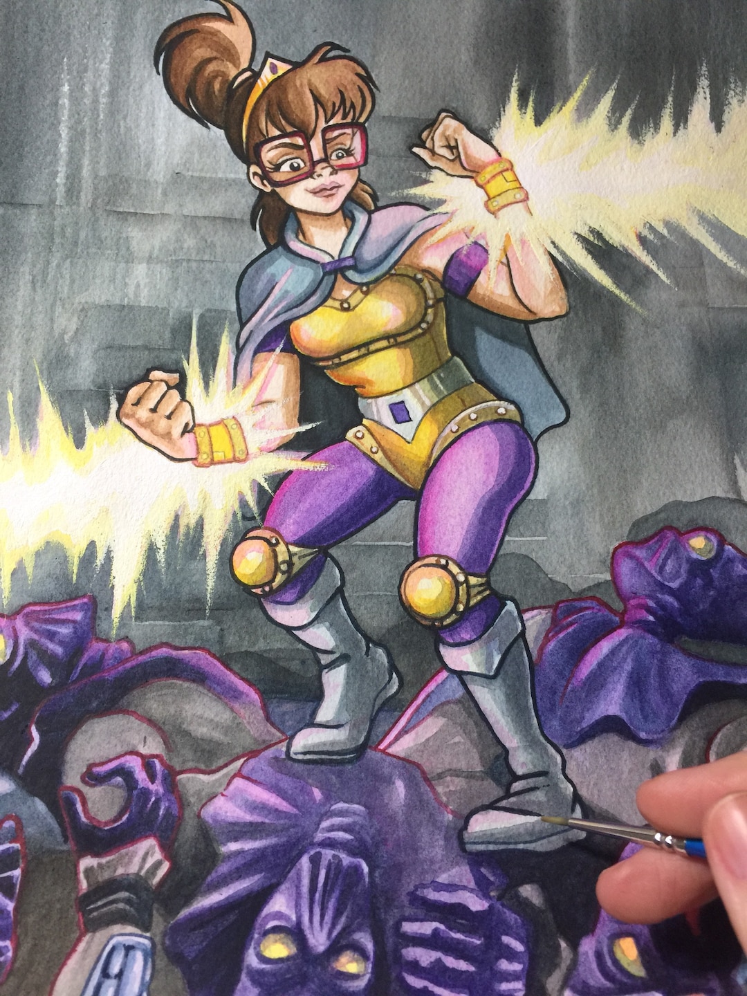 Irma Teenage Mutant Ninja Turtles Fan Art Original Watercolour Painting ...