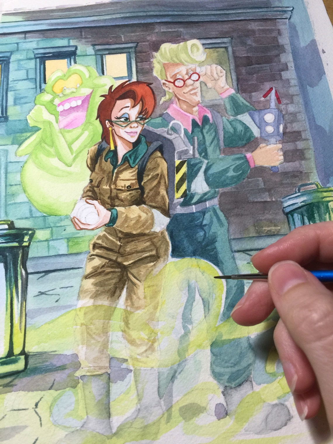 The Real Ghostbusters Fanart Original Watercolour Painting - Etsy Canada