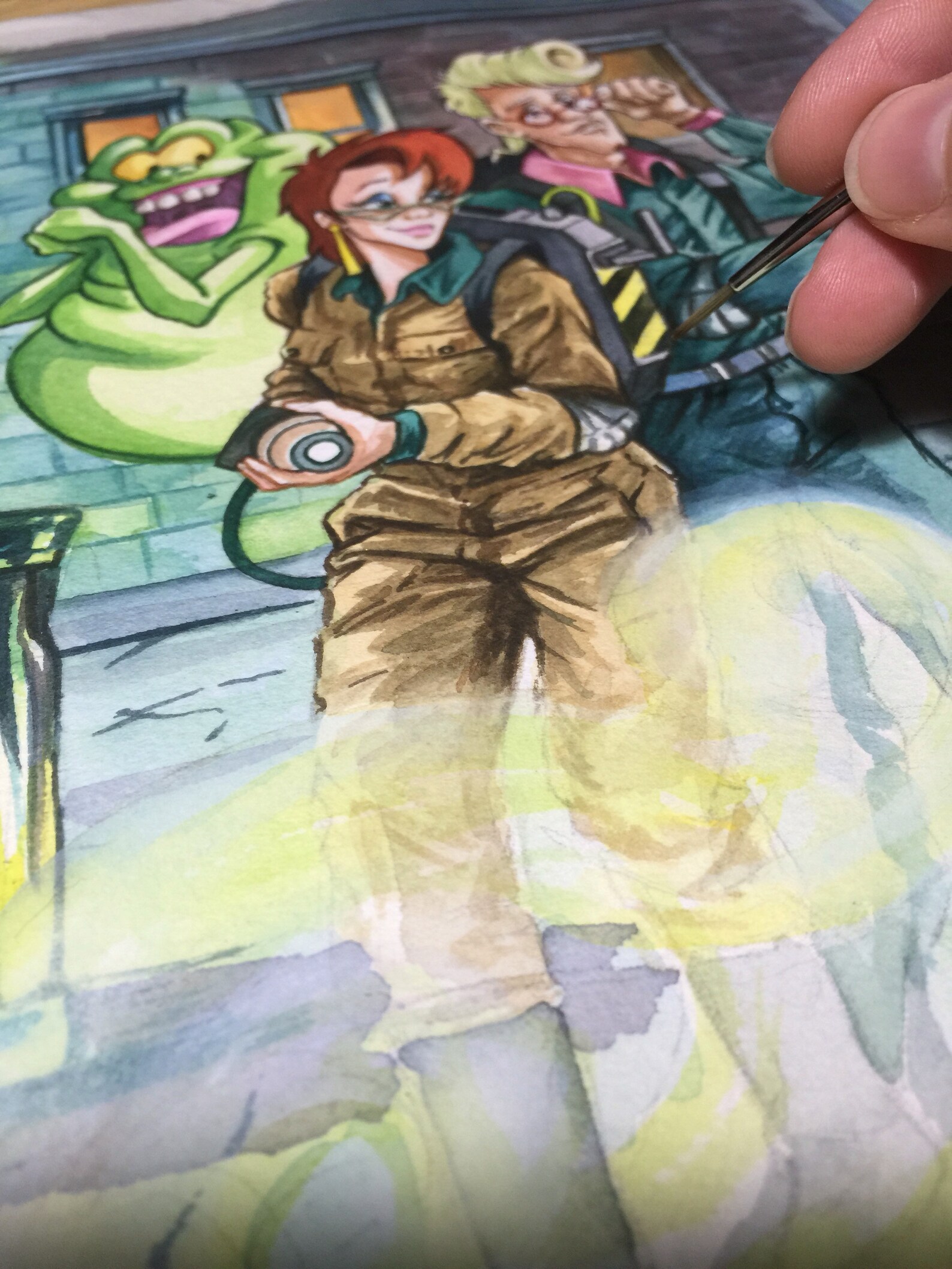 The Real Ghostbusters Fanart Original Watercolour Painting - Etsy Canada