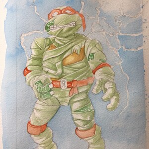 Raph as the Mummy Original Teenage Mutant Ninja Turtles Watercolour ...