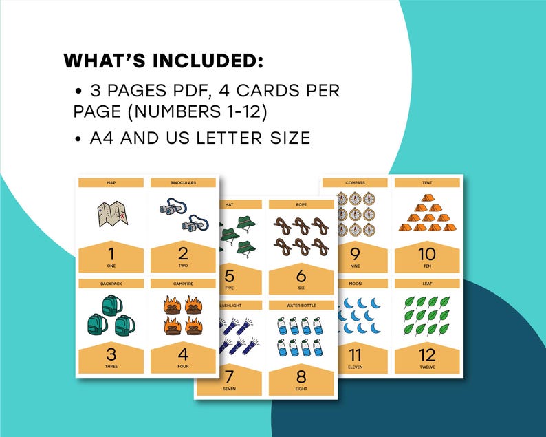 Explorer Number Matching | Printable Flashcard | Kids Learning Activity ...