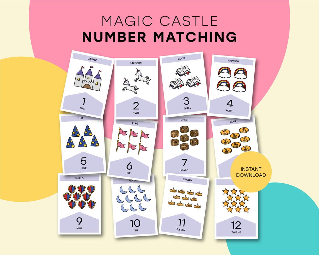 Magic Castle Number Matching | Kids Learning Activity | Number Game ...