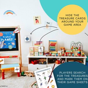 Outer Space Scavenger Hunt | Printable Kids Indoor Activity | Treasure ...