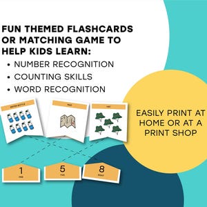 Explorer Number Matching | Printable Flashcard | Kids Learning Activity ...