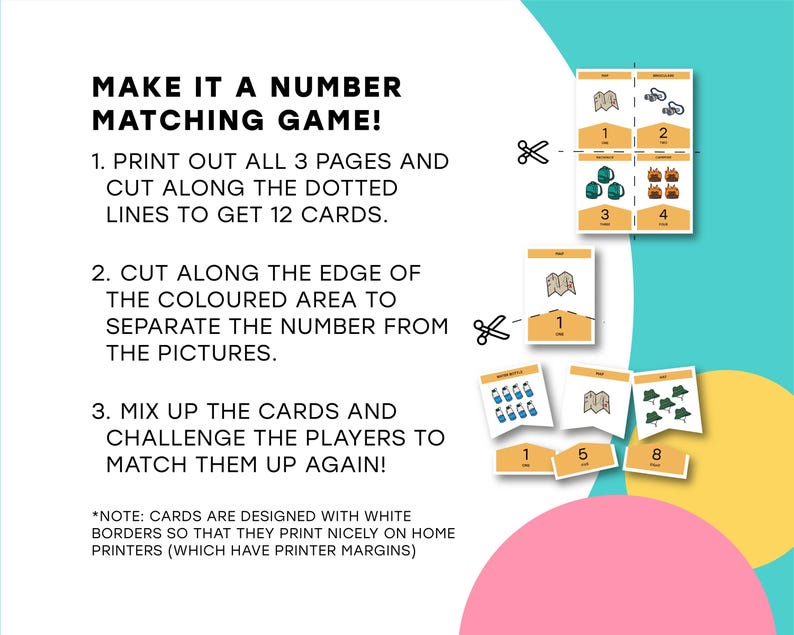 Explorer Number Matching | Printable Flashcard | Kids Learning Activity ...