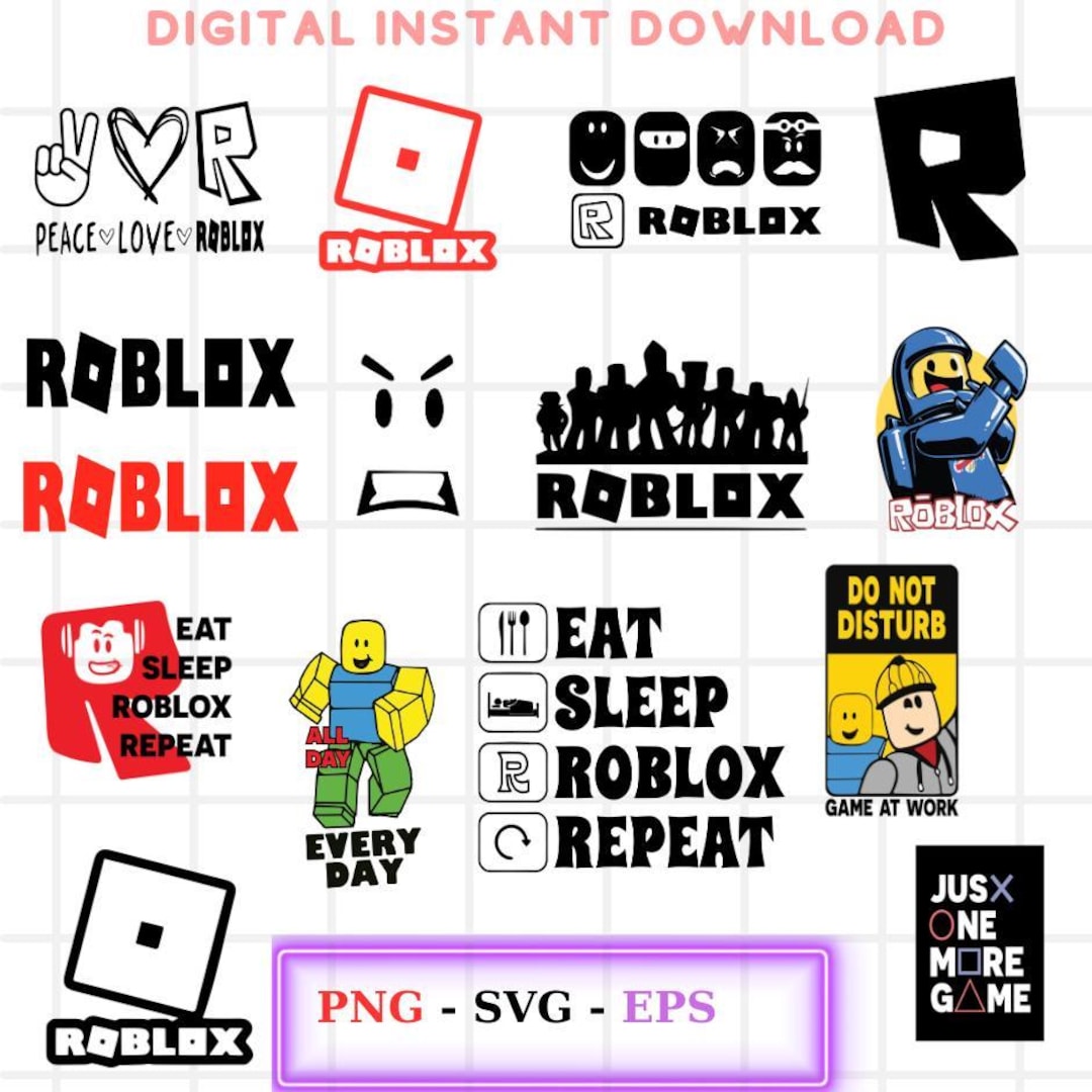 Roblox Svg Bundle, Robot Svg, Gaming Svg Files for Cricut, Roblox Png ...