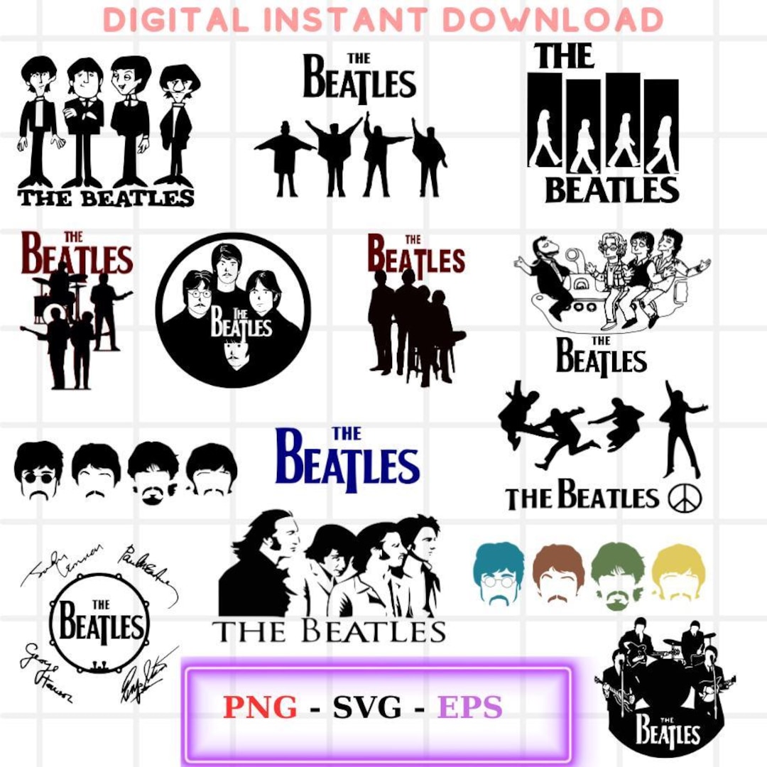 The Beatles SVG Bundle, Svg Png Dxf Eps Pdf, Cut File for Cricut ...