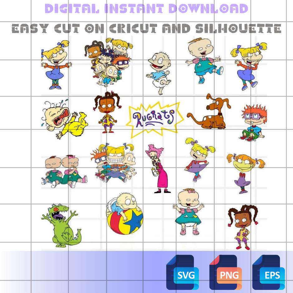 Rugrats Svg Bundle, High Quality Rugrats PNG, Rugrats Font, Rugrats ...