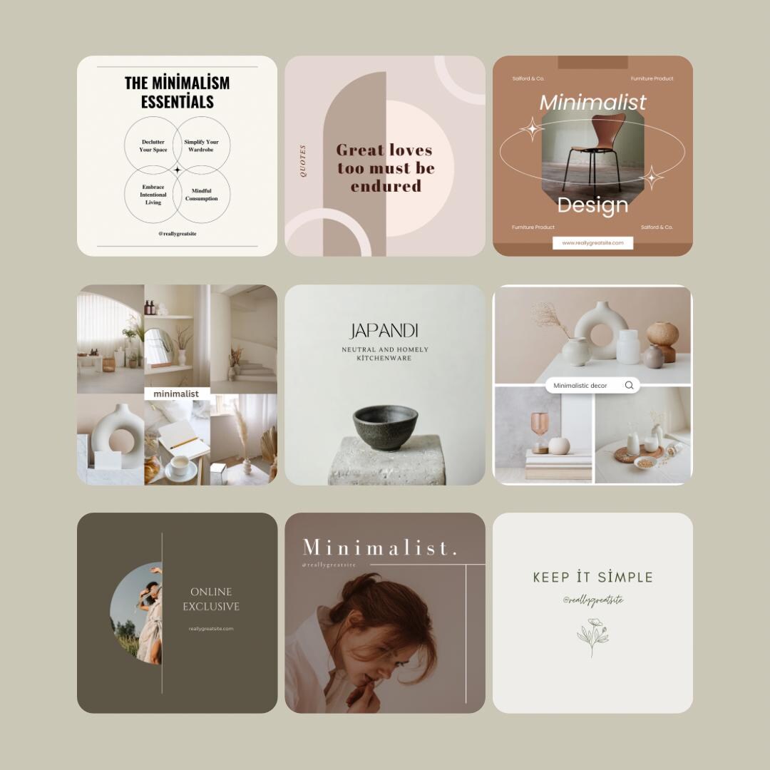 Minimalism Templates | Minimal Design | Minimalism Instagram Posts ...