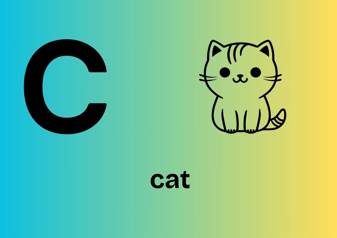 Printable Kids Learning and Coloring Alphabet Pages - Etsy
