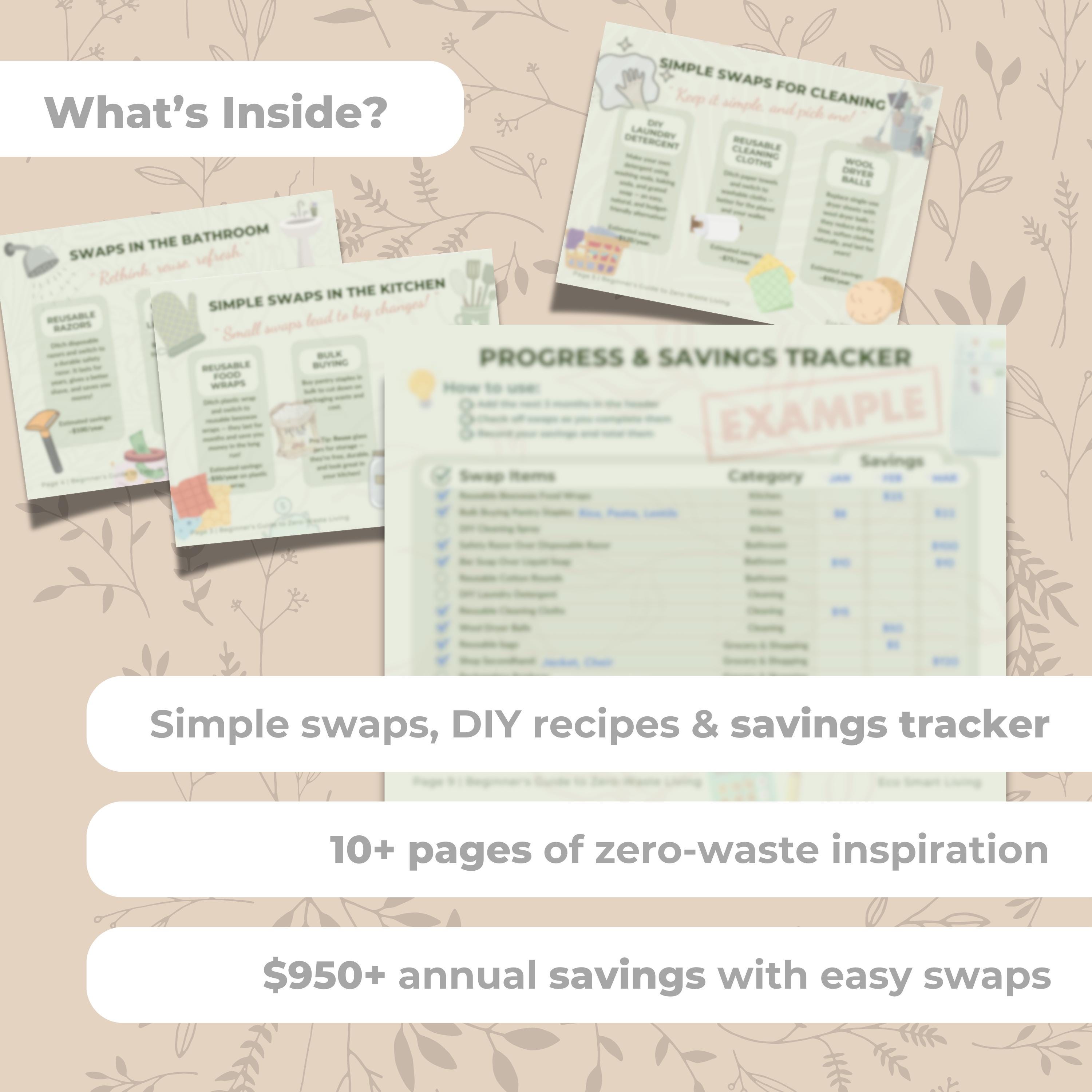 Zero-waste Living Guide | Printable Eco-friendly Planner | Sustainable ...