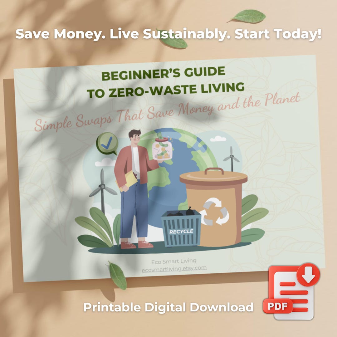 Zero-waste Living Guide | Printable Eco-friendly Planner | Sustainable ...