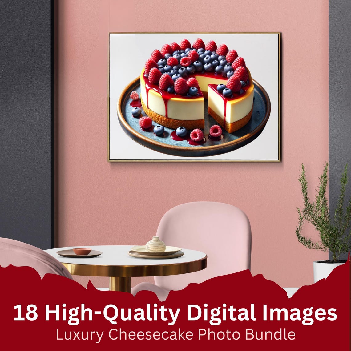 Luxury Cheesecake Photography – Elegant Dessert Stock Photos Bundle for ...