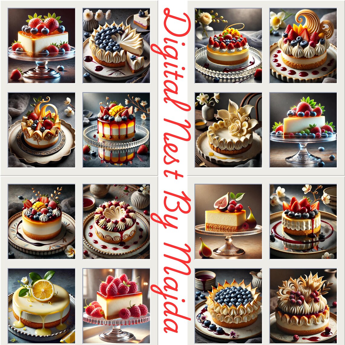 Luxury Cheesecake Photography – Elegant Dessert Stock Photos Bundle for ...