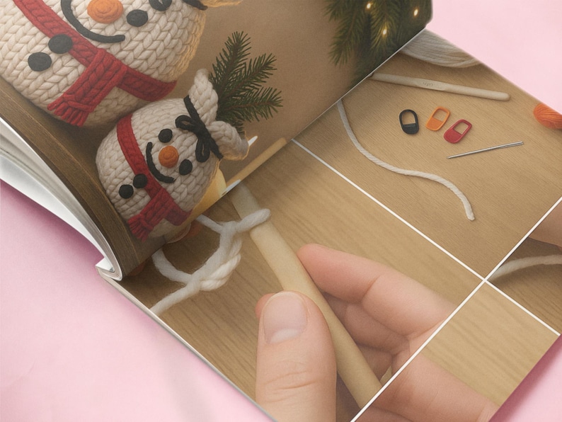 Crochet Snowman Basket Pattern: Illustrated PDF Tutorial (christmas ...