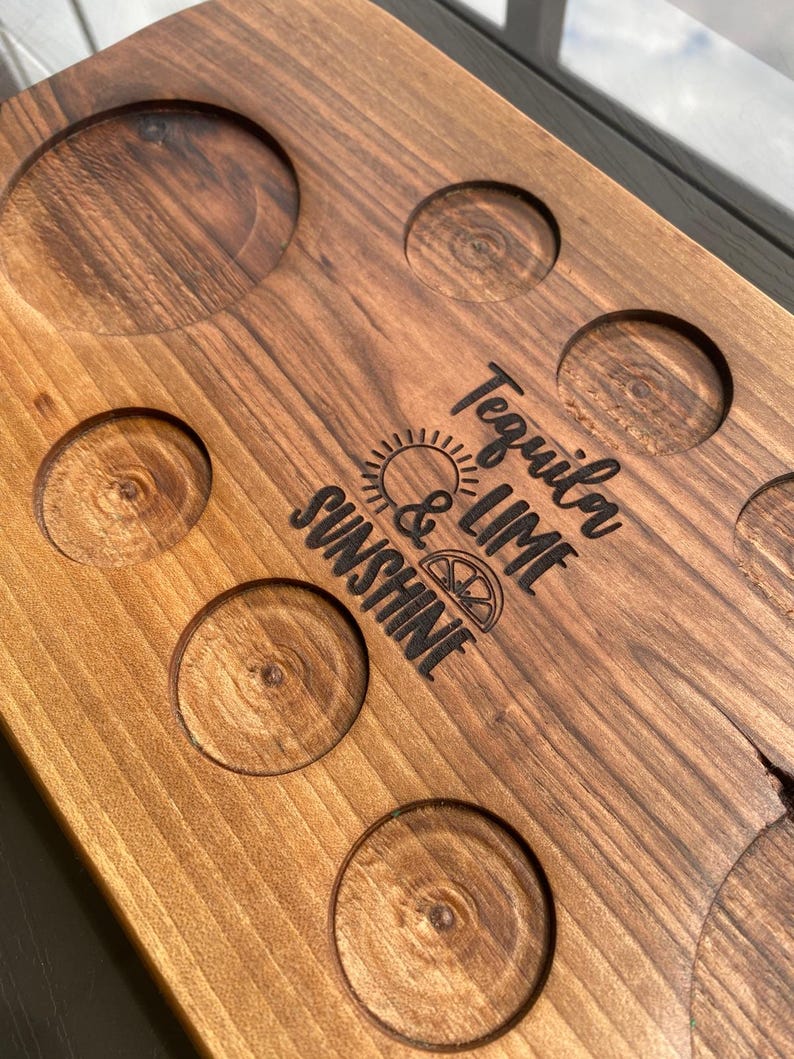 Personalized Tequila Board , Tequila Board With Shot Glasses , Tequila ...