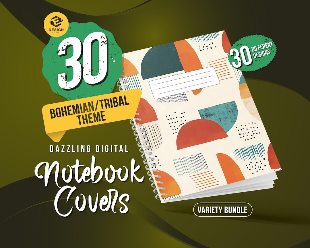 30 Bohemian Tribal Goodnotes Covers, Digital Notebook Cover, Patterns ...