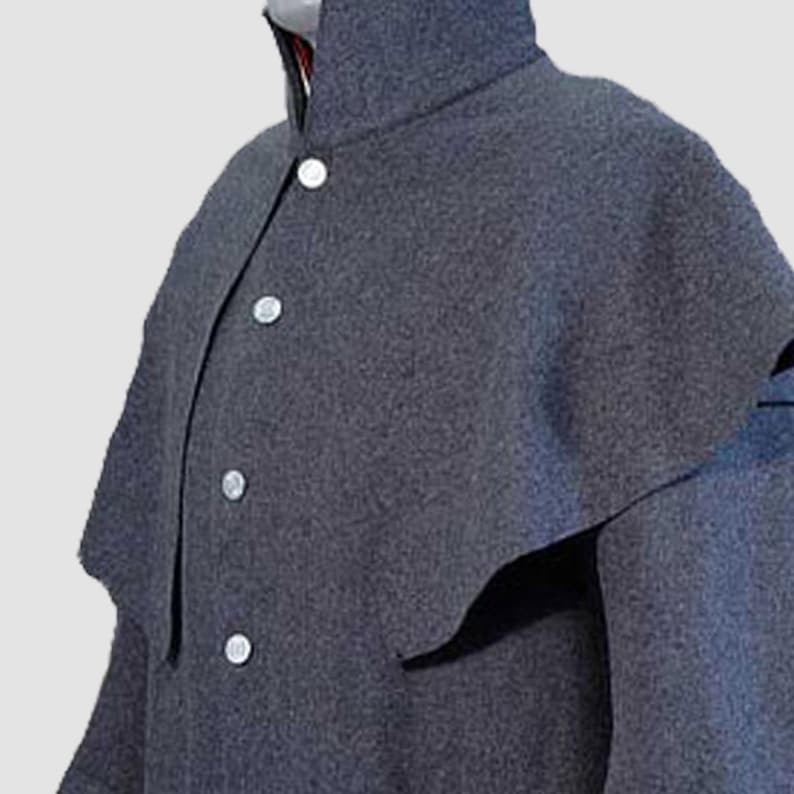 Handmade Wool Military Cape Coat | Victorian Civil War Greatcoat - Etsy