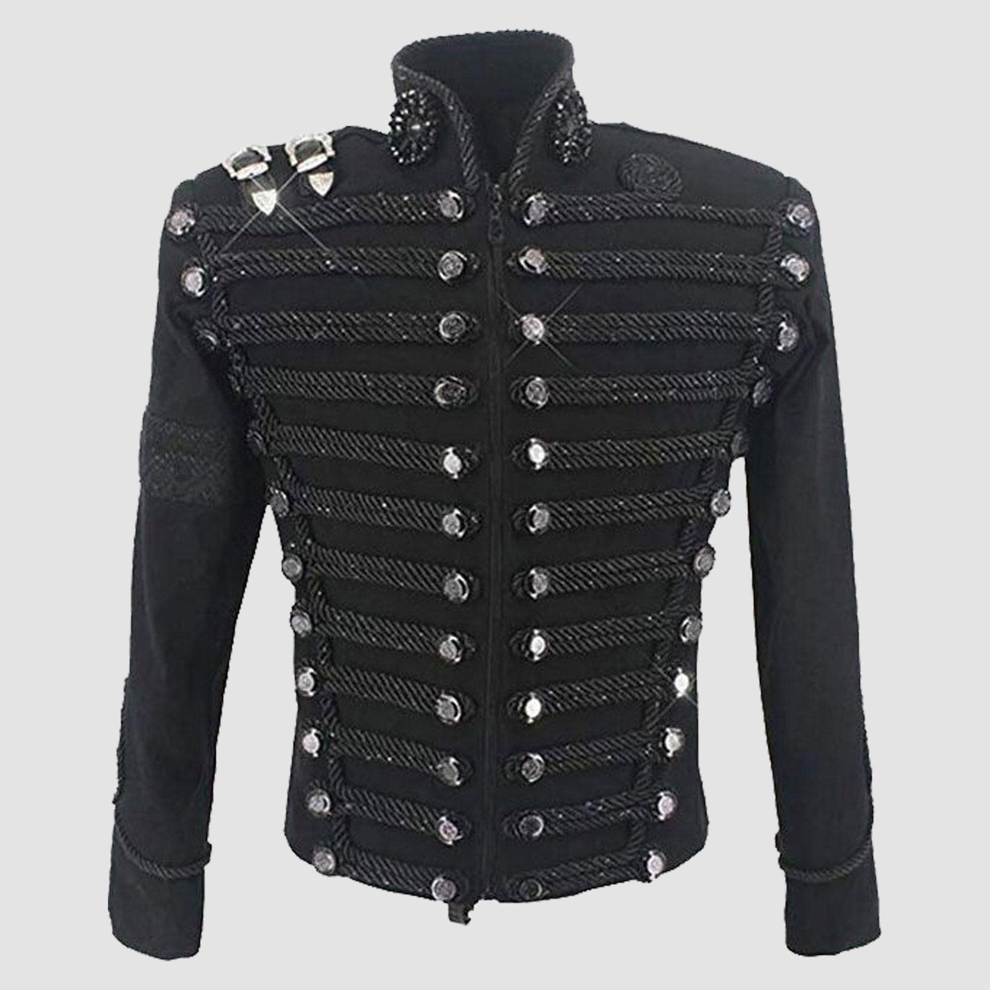 Handmade Michael Jackson Military Jacket | Black Wool Hussar Style - Etsy