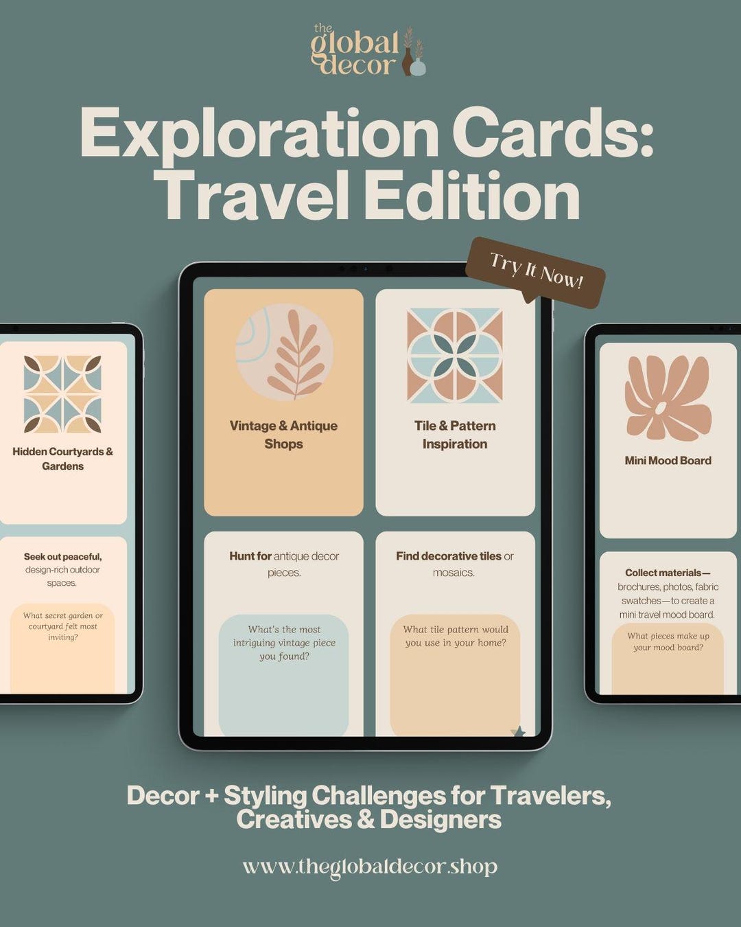Travel Design Inspiration Cards – Global Decor + Styling Prompts for ...