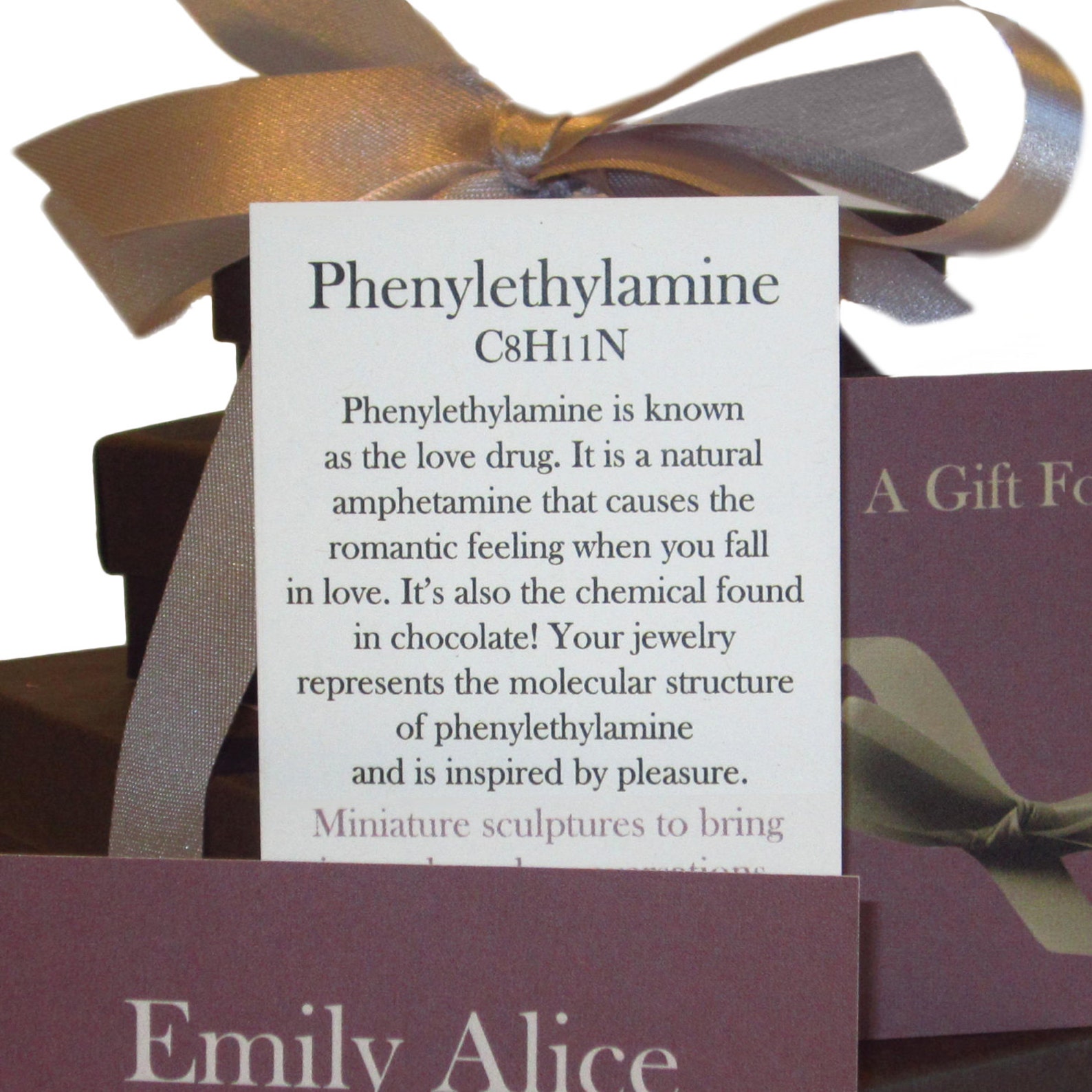 Phenylethylamine Molecule Silver Pendant - Molecule Jewellery - Etsy