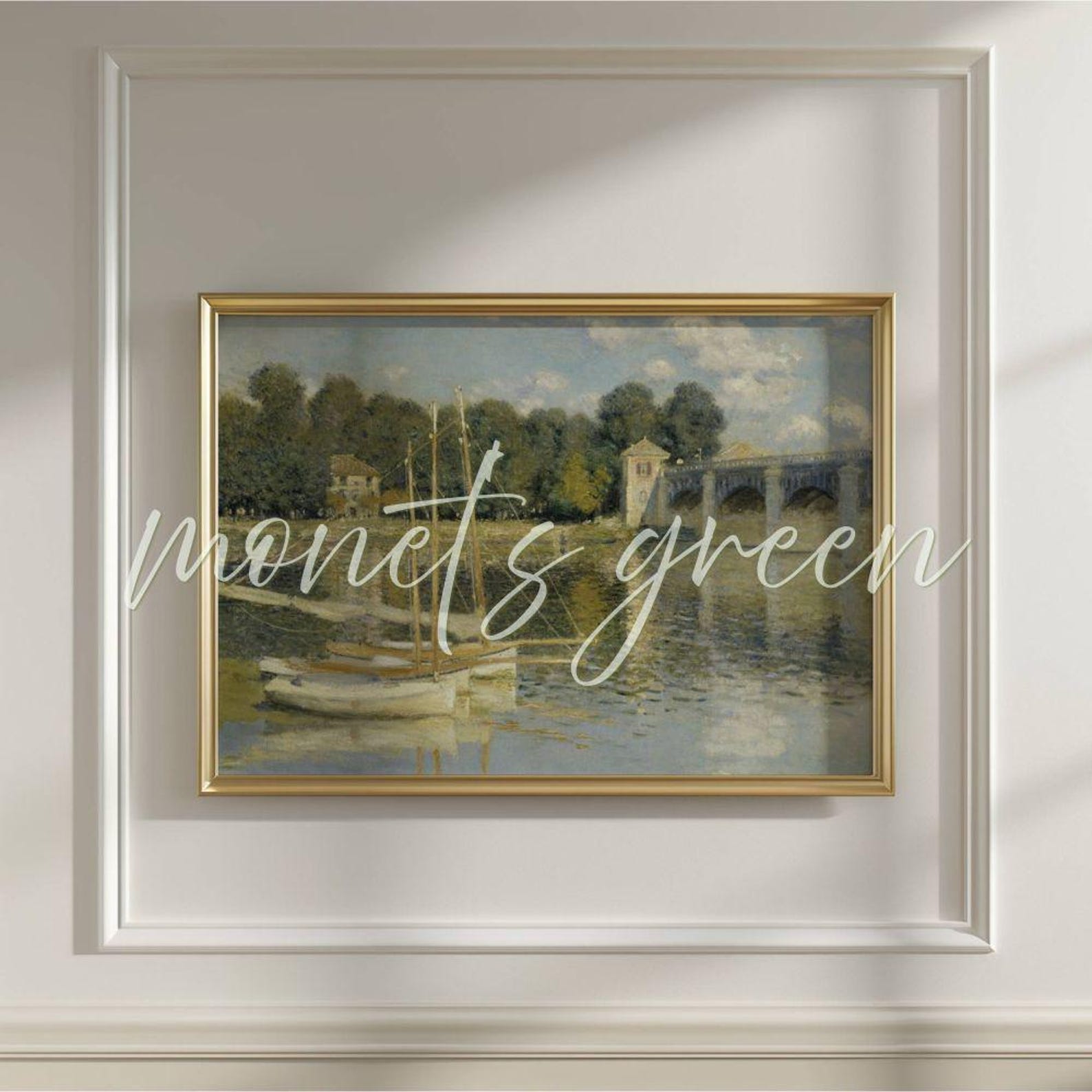 Claude Monet Green Gallery Wall Set 10 Pieces | Healing Nature Wall Art ...