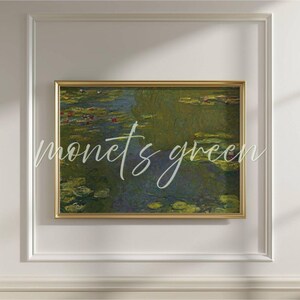 Claude Monet Green Gallery Wall Set 10 Pieces | Healing Nature Wall Art ...