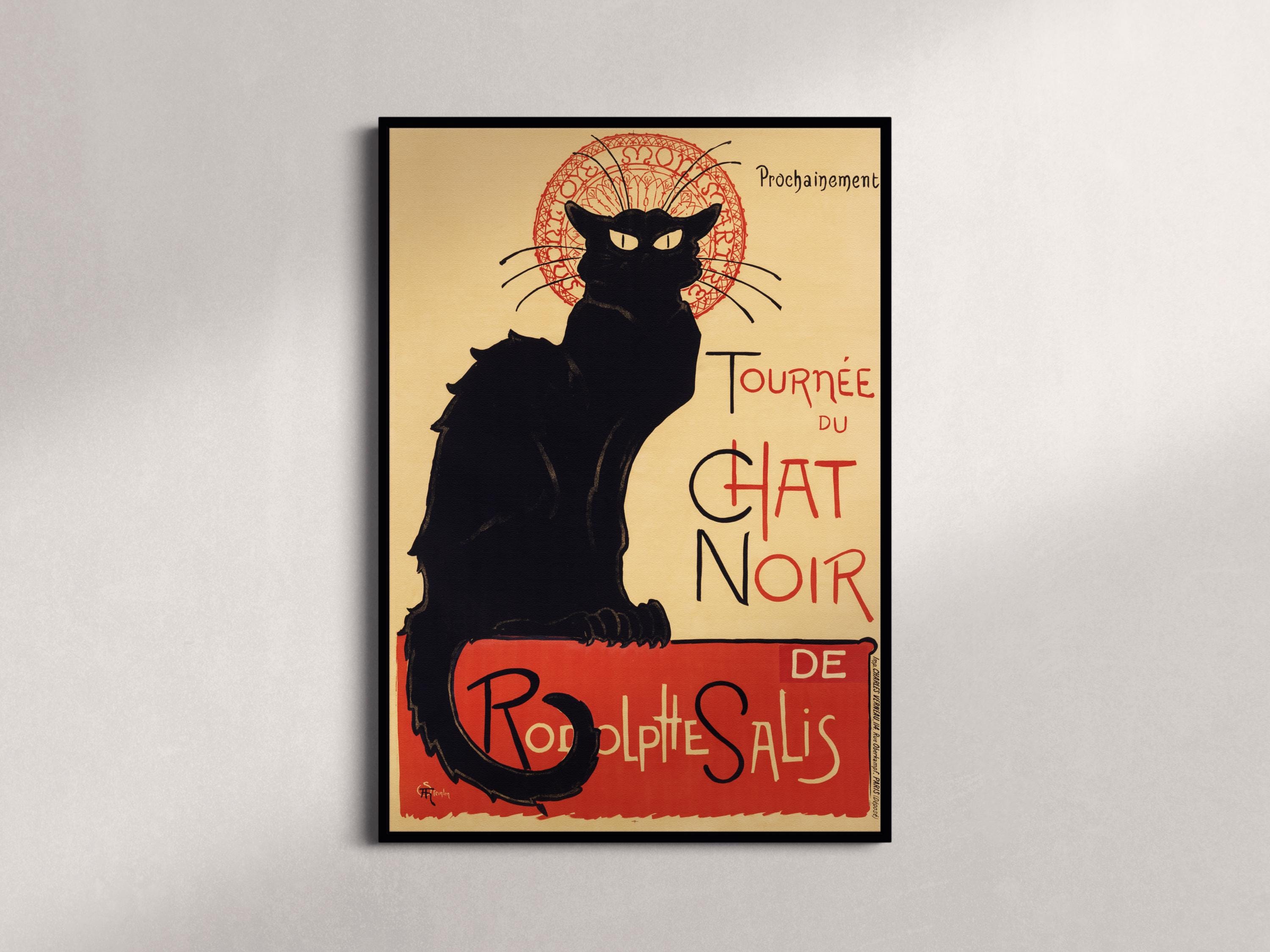 Le Chat Noir Vintage Poster Digital Download | Classic French Art Print ...