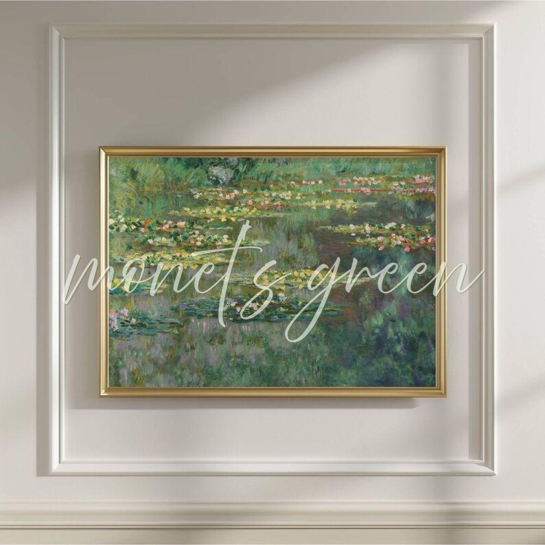 Claude Monet Green Gallery Wall Set 10 Pieces | Healing Nature Wall Art ...