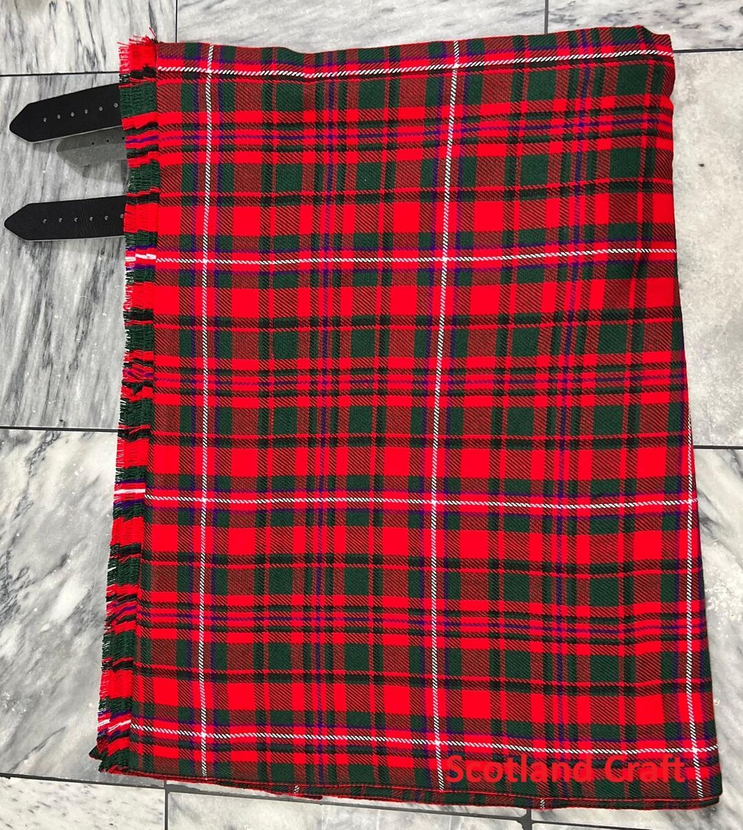 Handmade Clan Mackinnon Red Modern Tartan Kilt - Scottish Traditional ...